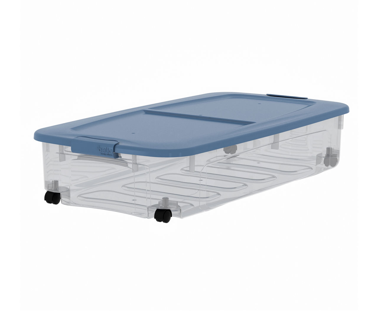 Bella Storage Solutions Clear 58-Quart Wheeled Underbed Latching ...