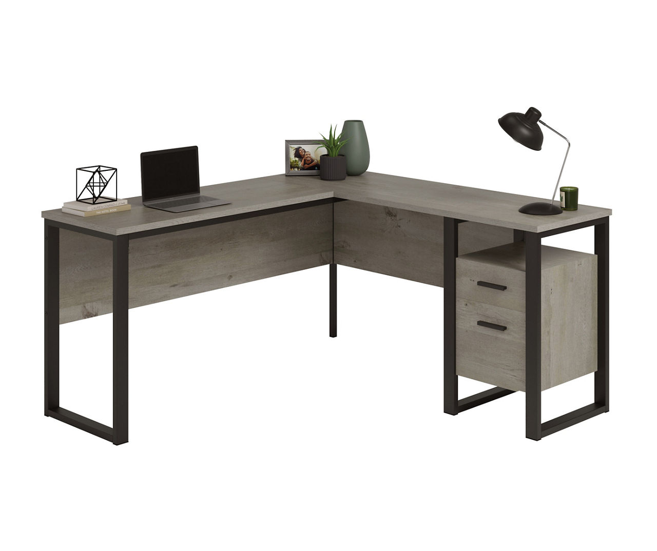 Sauder Rock Glen Mystic Oak L Shaped Desk Big Lots