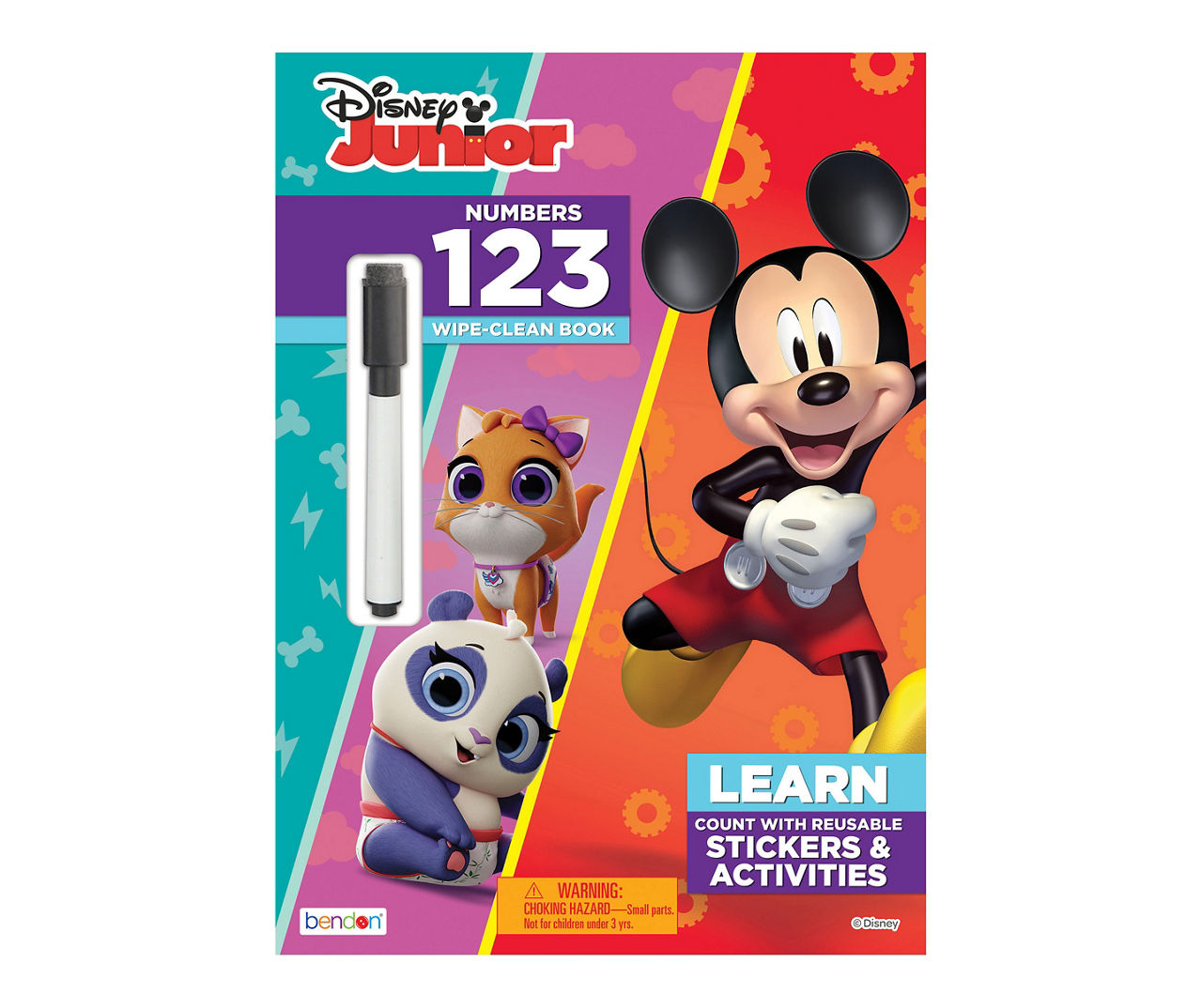 Bendon Disney Junior Numbers 123 Wipe-Clean Activity Book | Big Lots