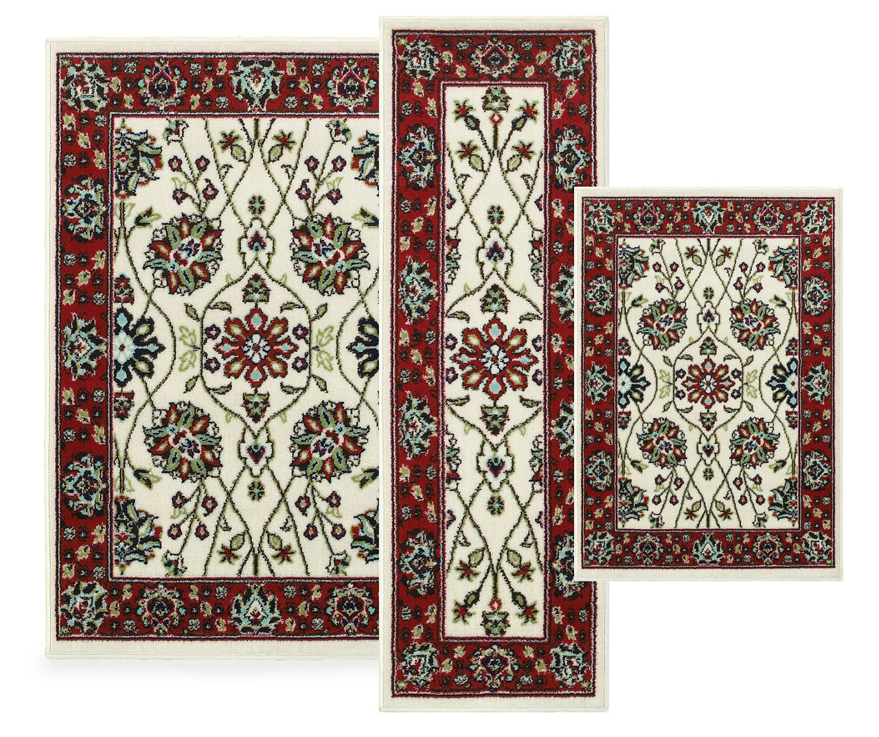 Heat Set Brown Floral Rugs | Big Lots