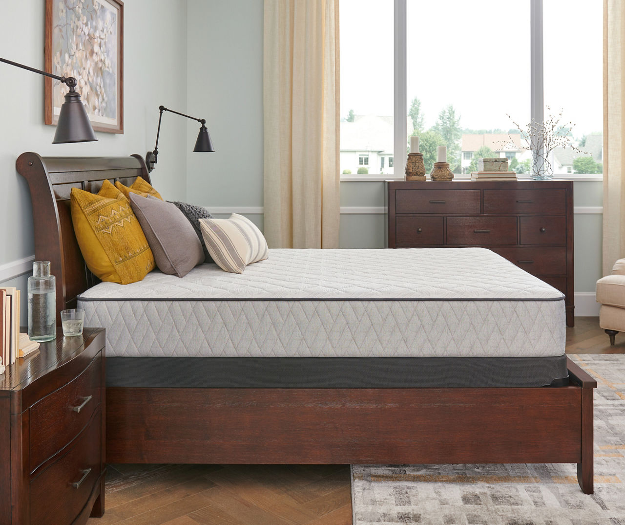 Sealy Firm Full Mattress & Low Profile Box Spring Set, Tight Top ...